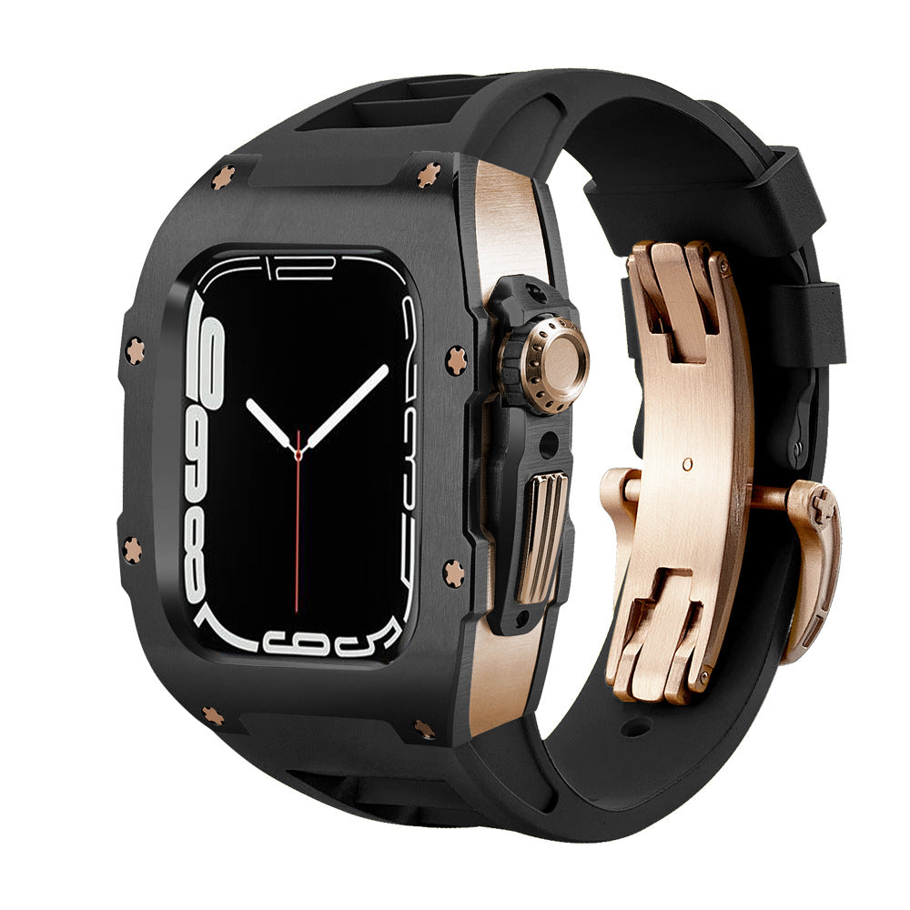 RM Series Fluororubber Band Titanium Case Retrofit Kit For Apple Watch